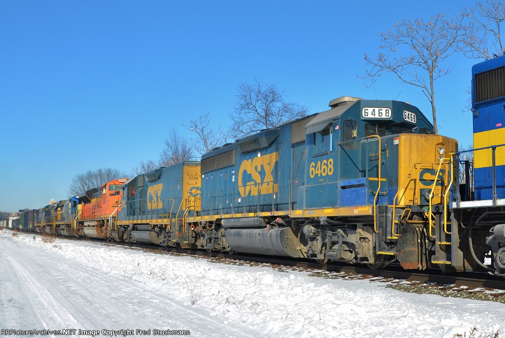 CSX 6468 is followed by the 2206.